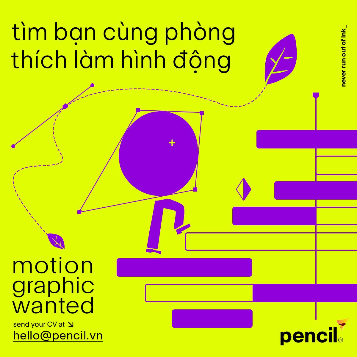 pencil đang tìm junior motion graphic designer – Pencil Group – never ...